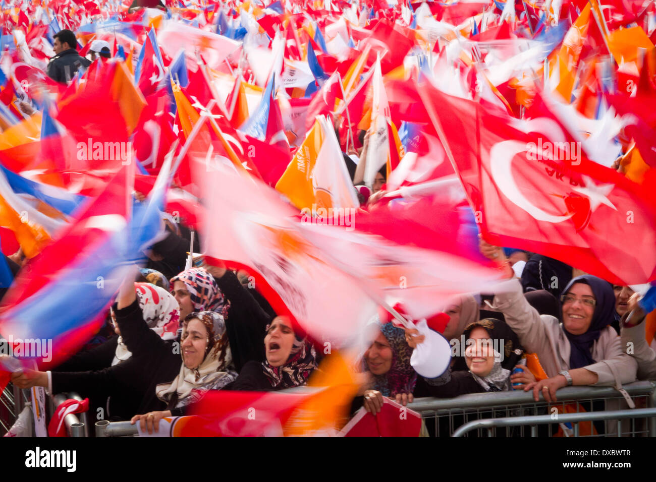 Istanbul, Turkey. 23rd Mar, 2014. Meeting of the AKP with the presence ...
