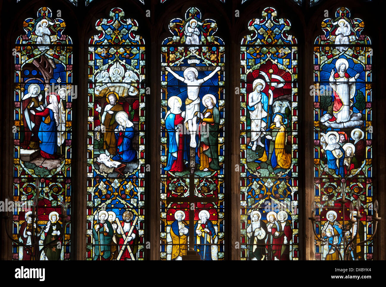The East Window, St. Mary`s Church, Tysoe, Warwickshire, England, UK ...