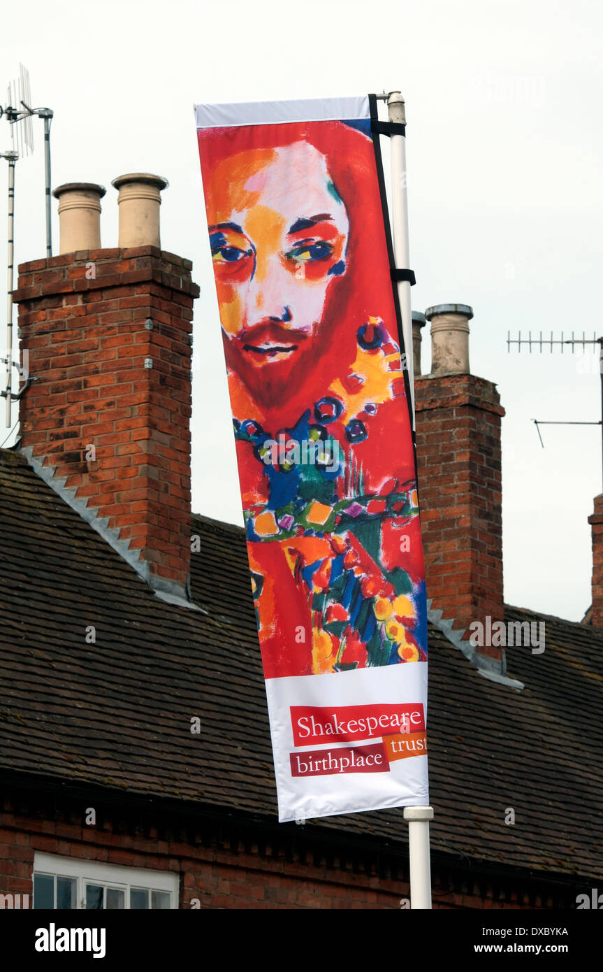 Shakespeare Birthplace Trust banner, Stratford-upon-Avon, Warwickshire ...