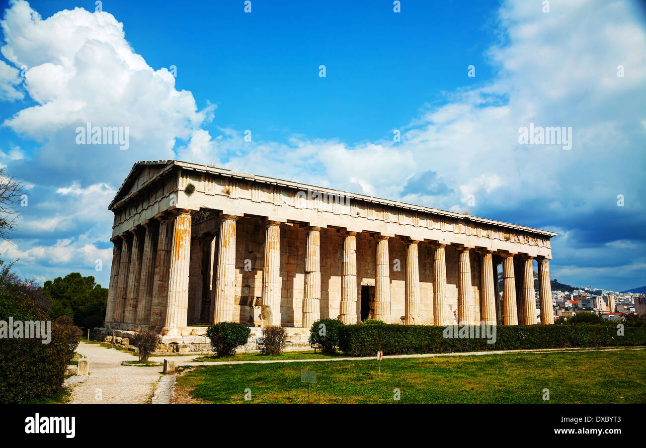 Temple of Hephaestus in Athens, Greece on a sunny day Stock Photo - Alamy