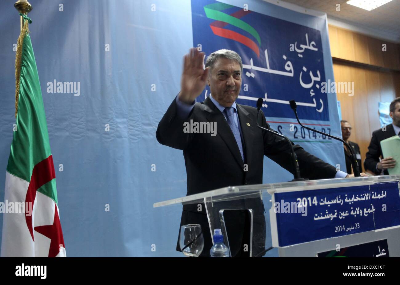 Algiers, Algeria. 23rd Mar, 2014. Former Algerian Prime Minister Ali ...