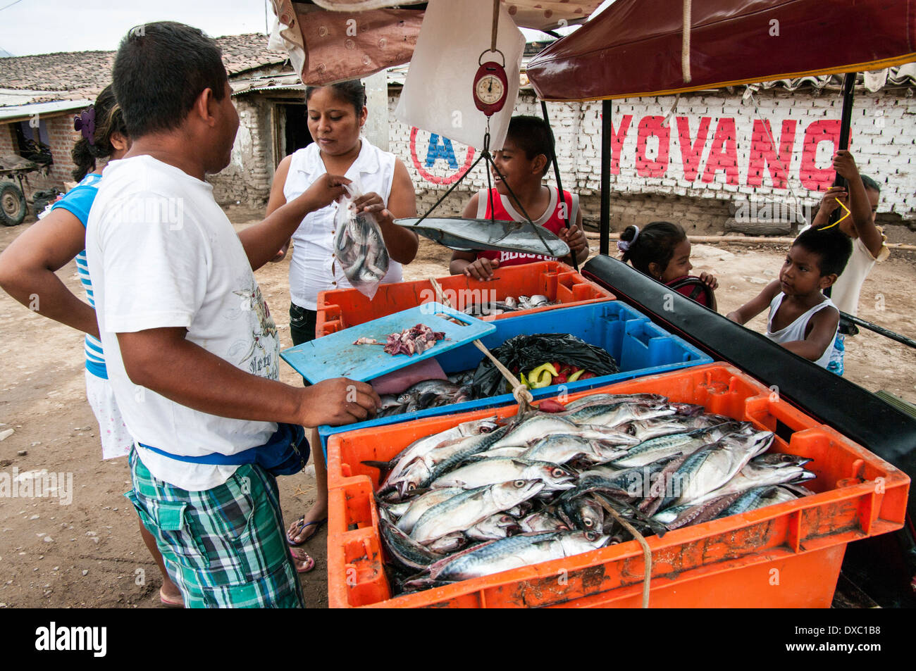 Street food vendors in Yapatera village, Piura. Peru Stock Photo - Alamy