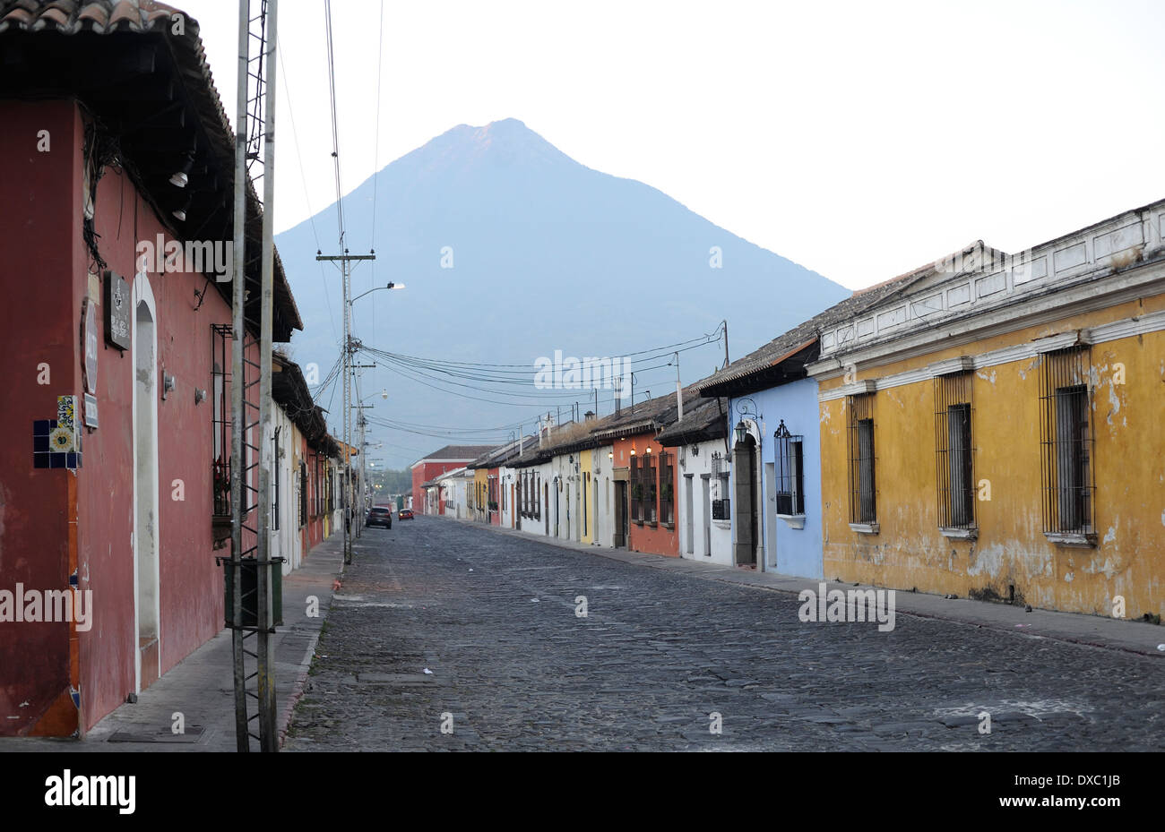 Volcan de Agua, the Volcano of Water, 3766m, dominates views to the ...