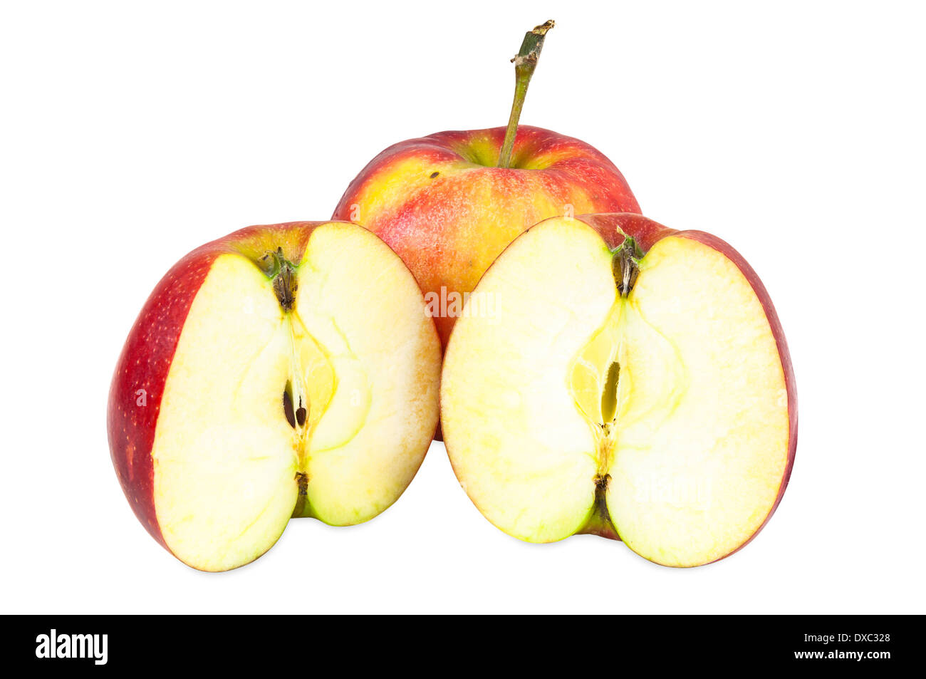 Fresh red apples isolated on white background with clipping path Stock ...