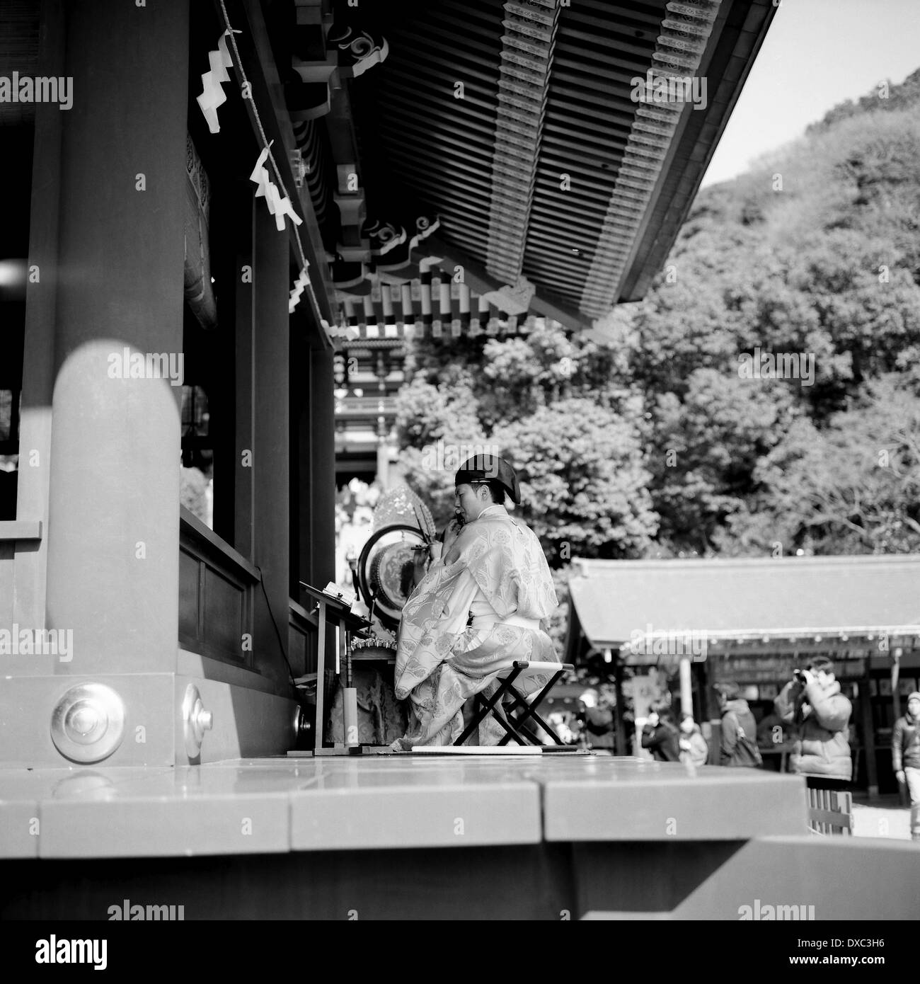 Flute player black and white hi-res stock photography and images - Alamy