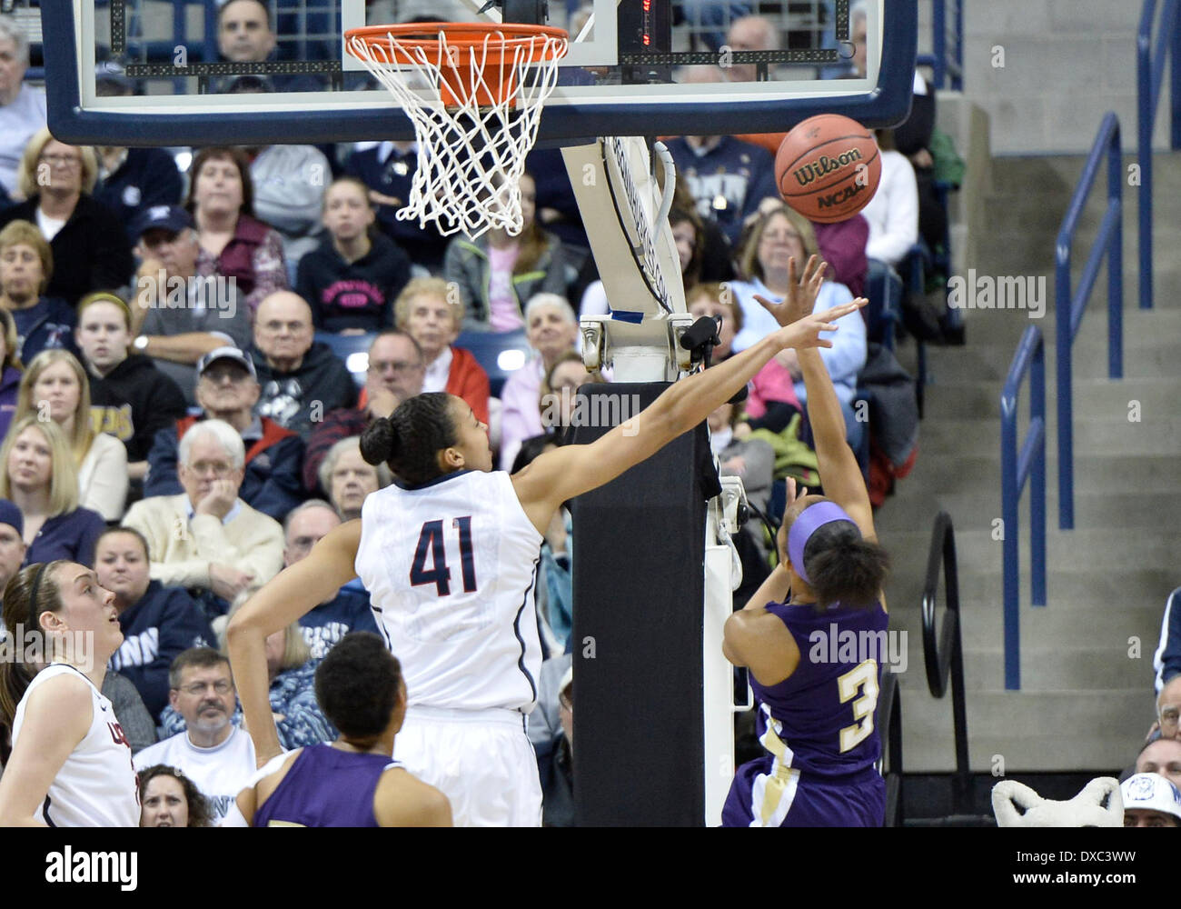 Storrs, CT, USA. 23rd Mar, 2014. Sunday March 23, 2014: Prairie View Lady Panthers guard Alexus ...