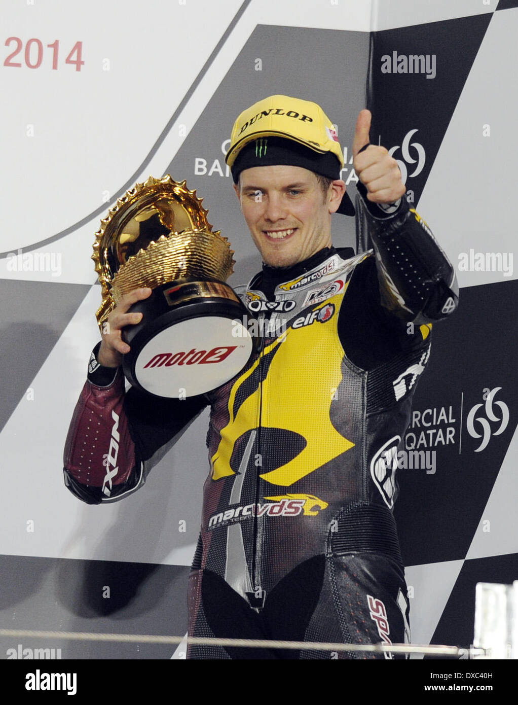 Doha, Qatar. 23rd Mar, 2014. Winner Marc VDS Racing Team spanish driver ...