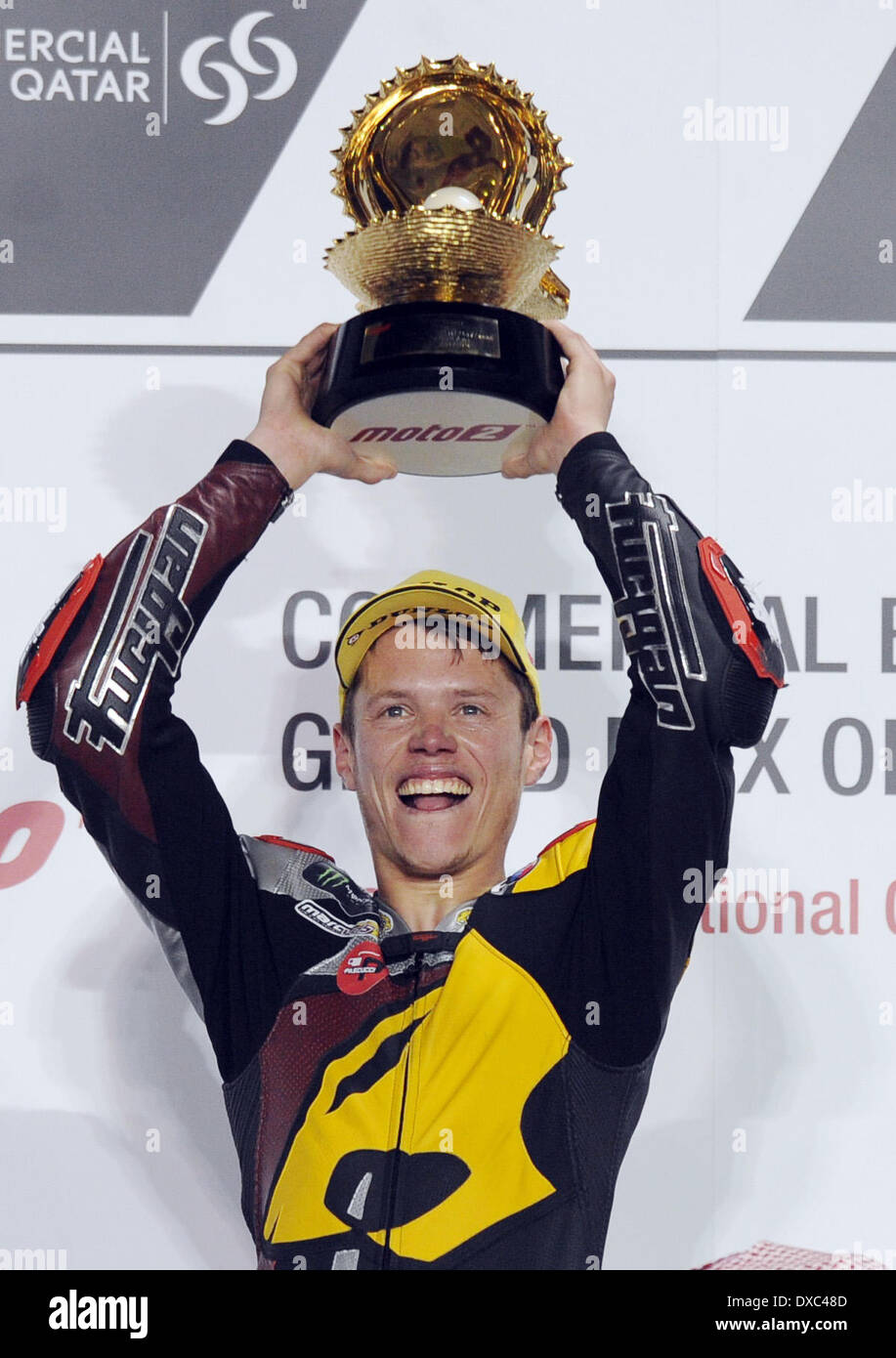 Doha, Qatar. 23rd Mar, 2014. Winner Marc VDS Racing Team spanish driver ...