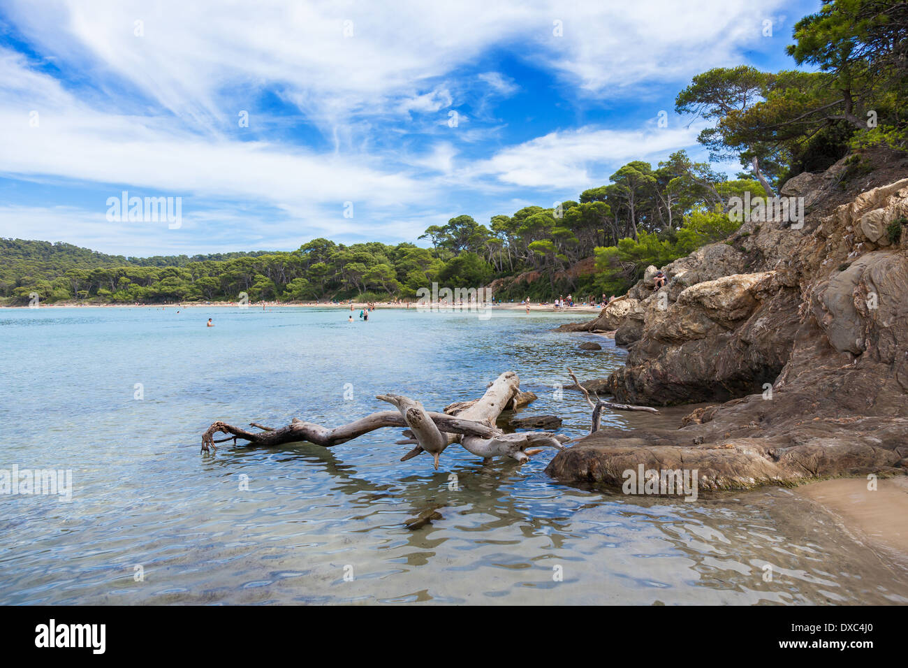 Notre Dame beach in Porquerolles island in south of France Stock Photo ...