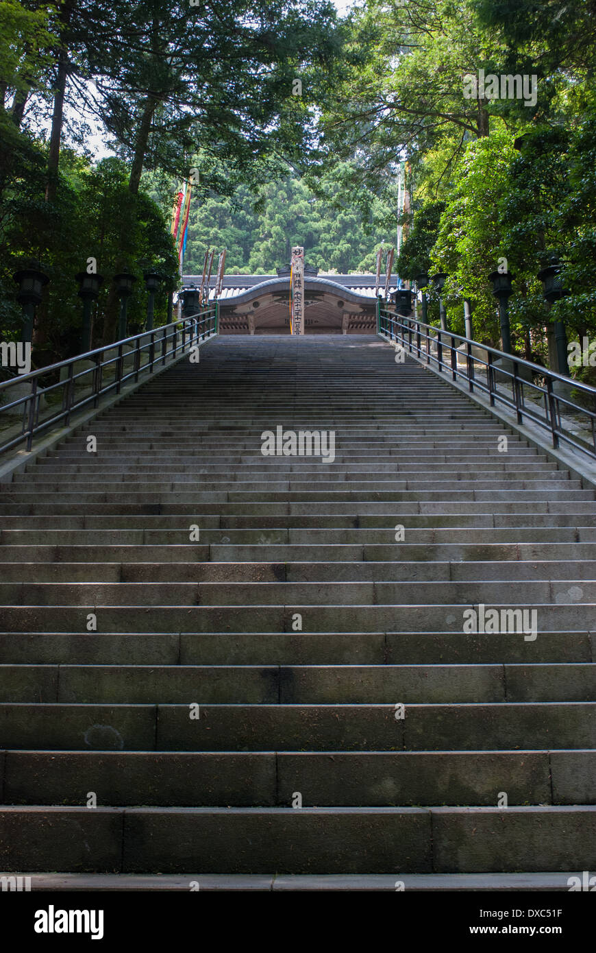 Stone staircase to a temple in Kanagawa Prefecture, Japan Stock Photo ...