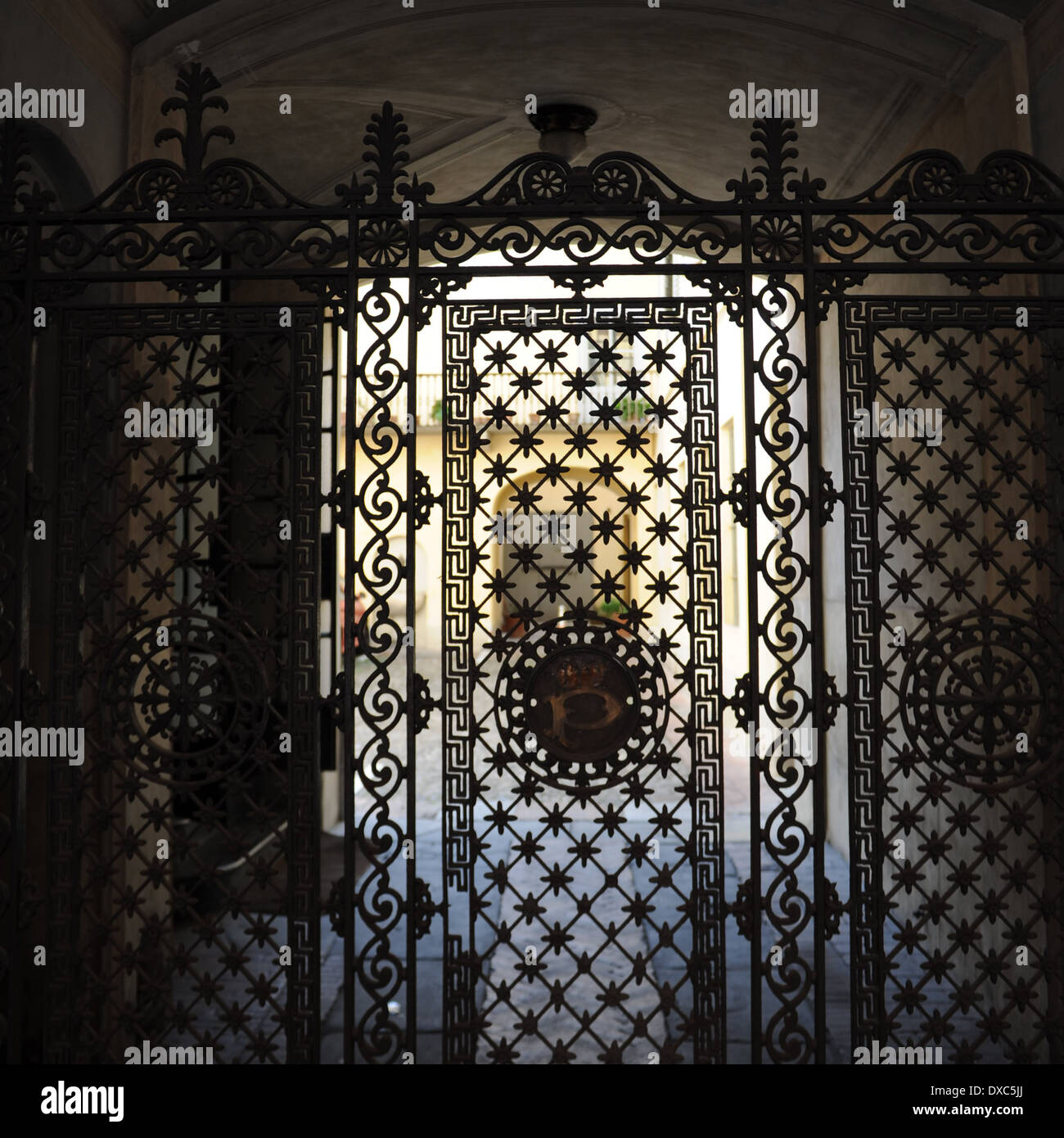 Building entrance gate in Parma, Italy Stock Photo - Alamy