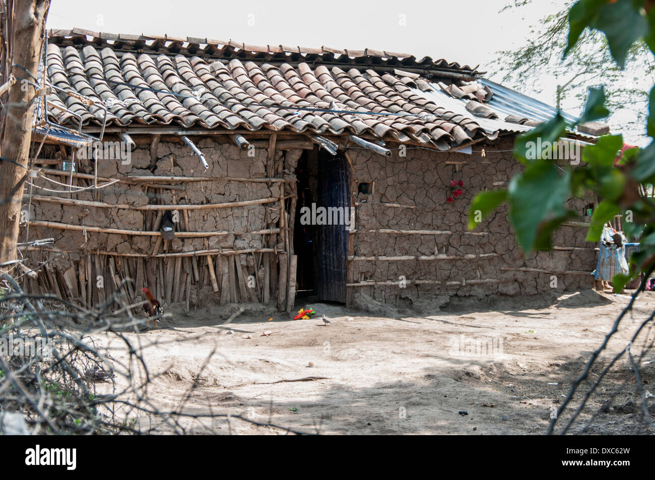 Traditional architecture in northern Peru. Piura Stock Photo - Alamy