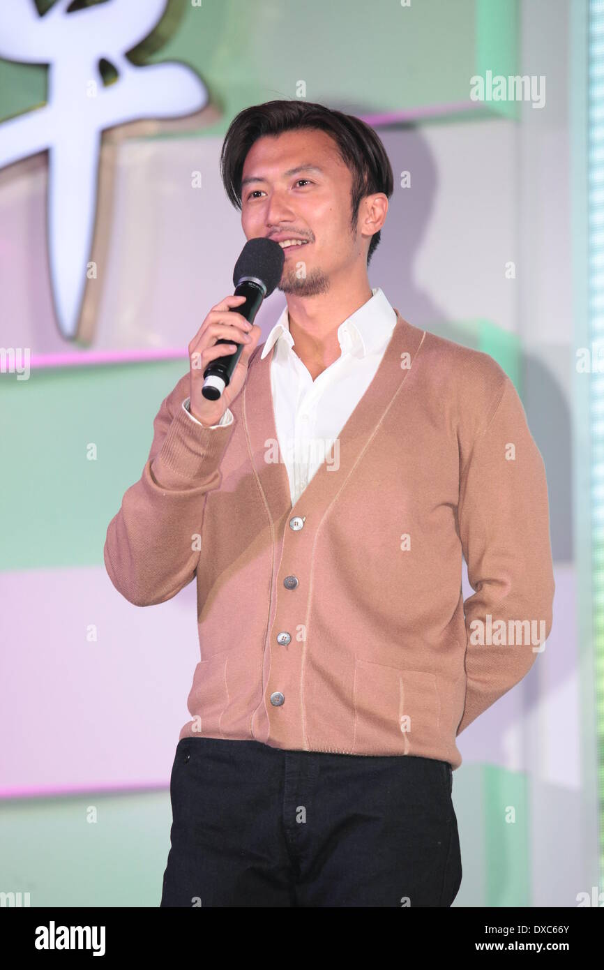 Actor Nicholas Tse at press conference in Hangzhou, Zhejiang province ...