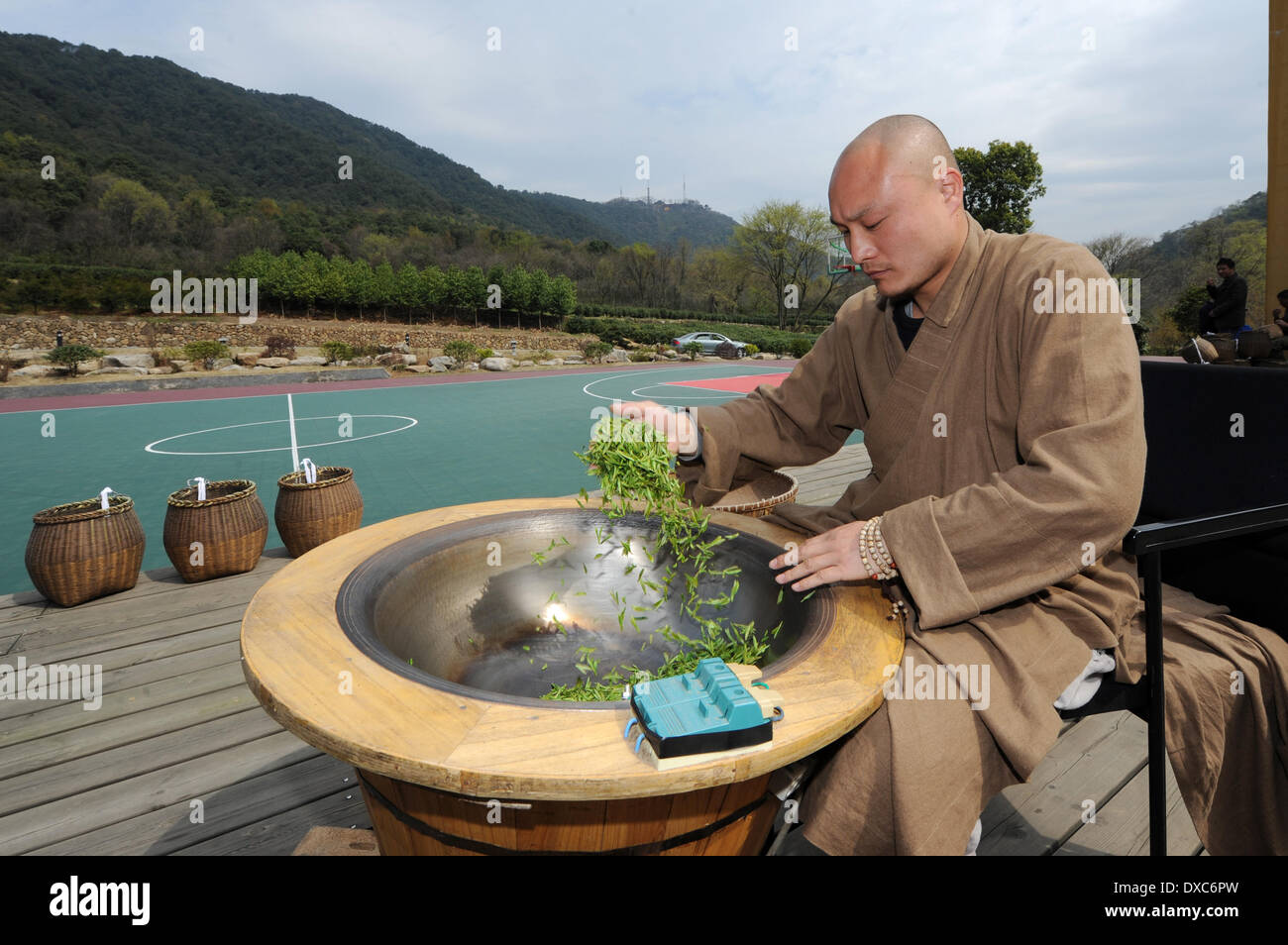 Monks drinking tea hi-res stock photography and images - Alamy
