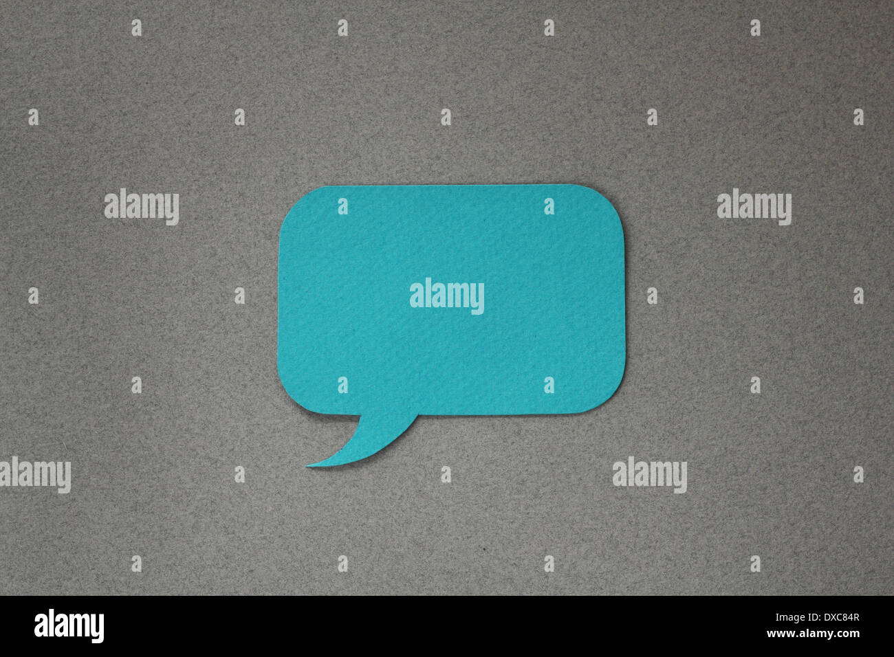 Blue paper dialog box on gray background with blank empty copy space Stock Photo - Alamy