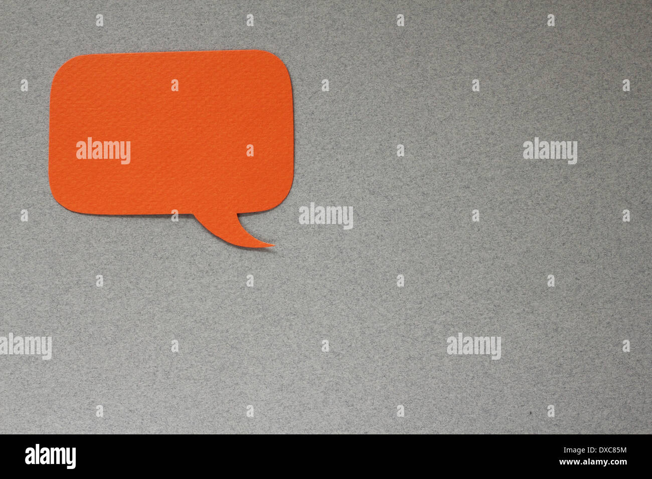 One paper dialog box on gray background with blank empty copy space ...