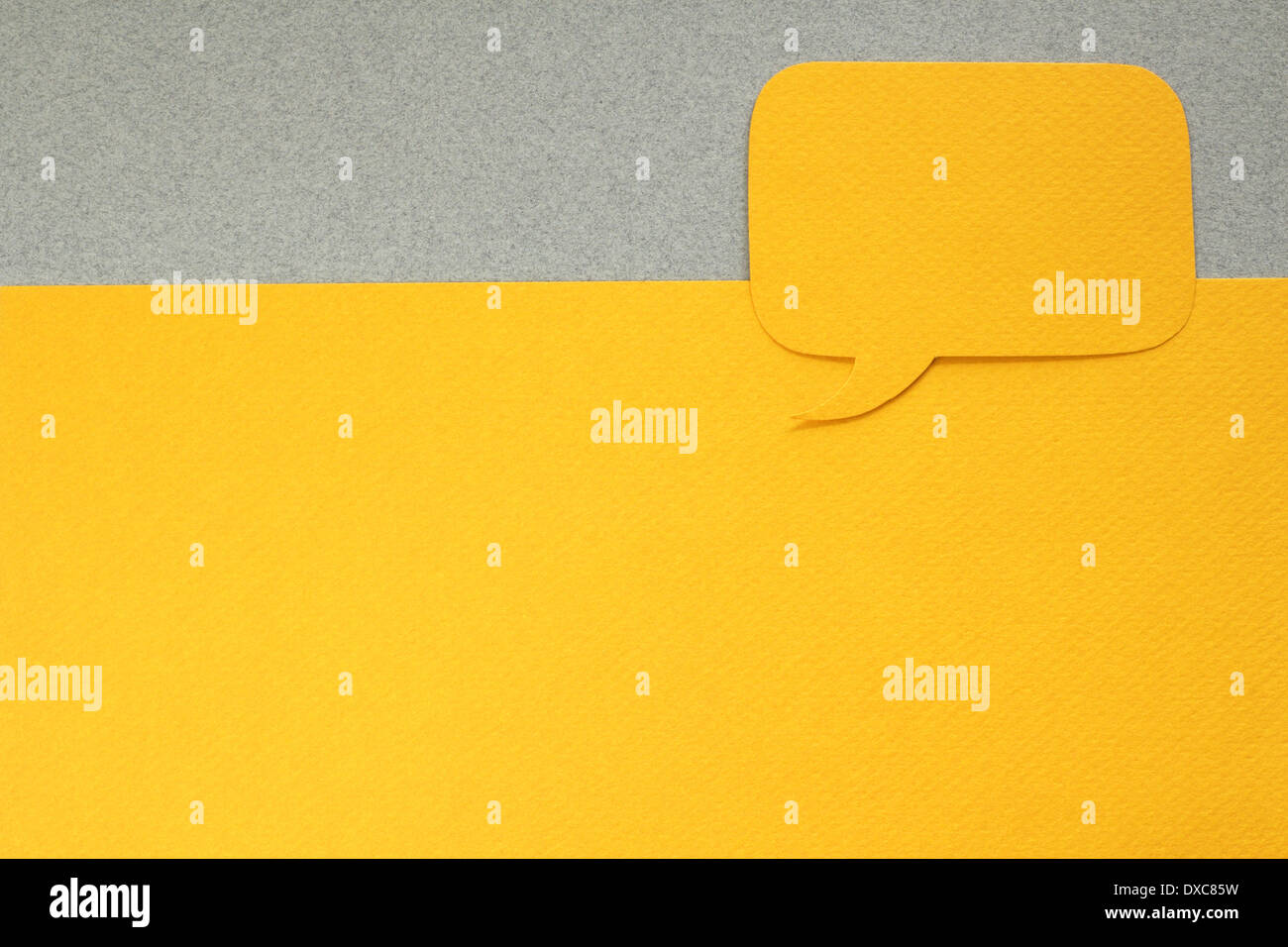 One paper dialog box on gray background with blank empty copy space ...