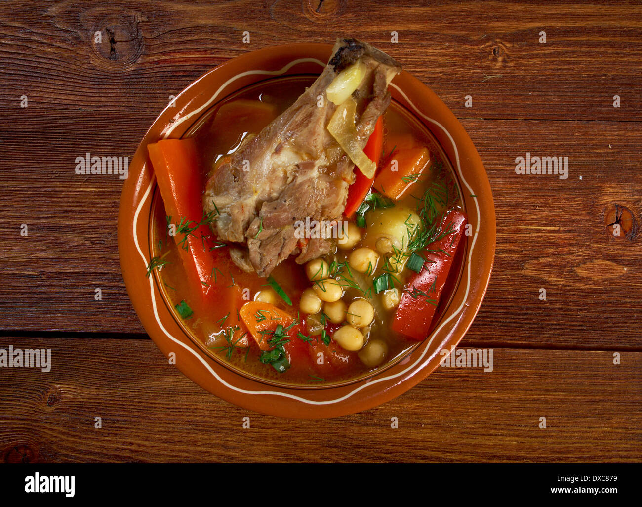 kovurma shorva - Traditional uzbek soup Shurpa Stock Photo - Alamy