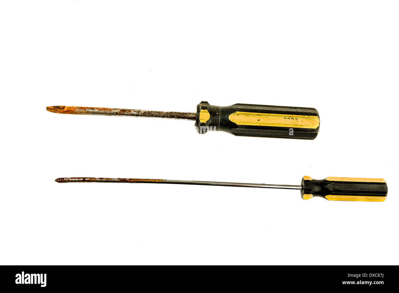 old hardware tools screwdrivers Stock Photo - Alamy