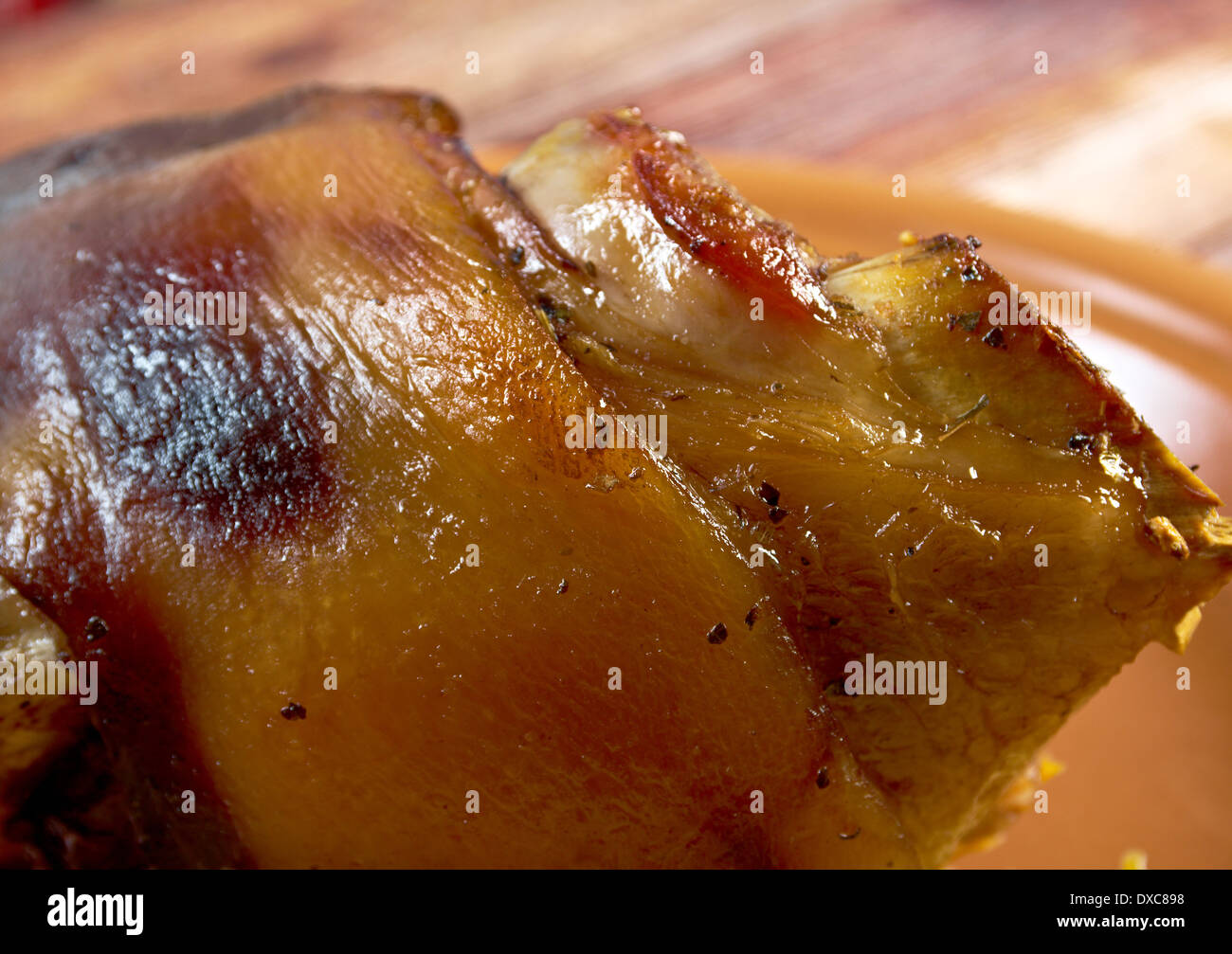 Berliner Eisbein.grilled knuckle of pork with sauerkraut Stock Photo ...