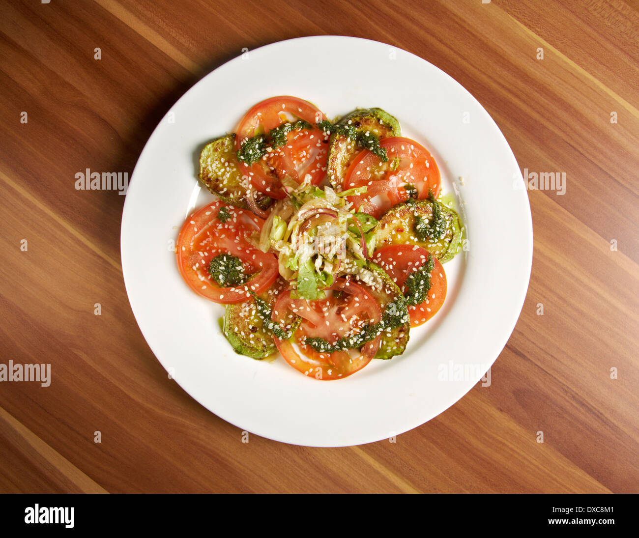 Tasty roasted marrow and tomato.Stir Fried Vegetables roasted .Shallow ...