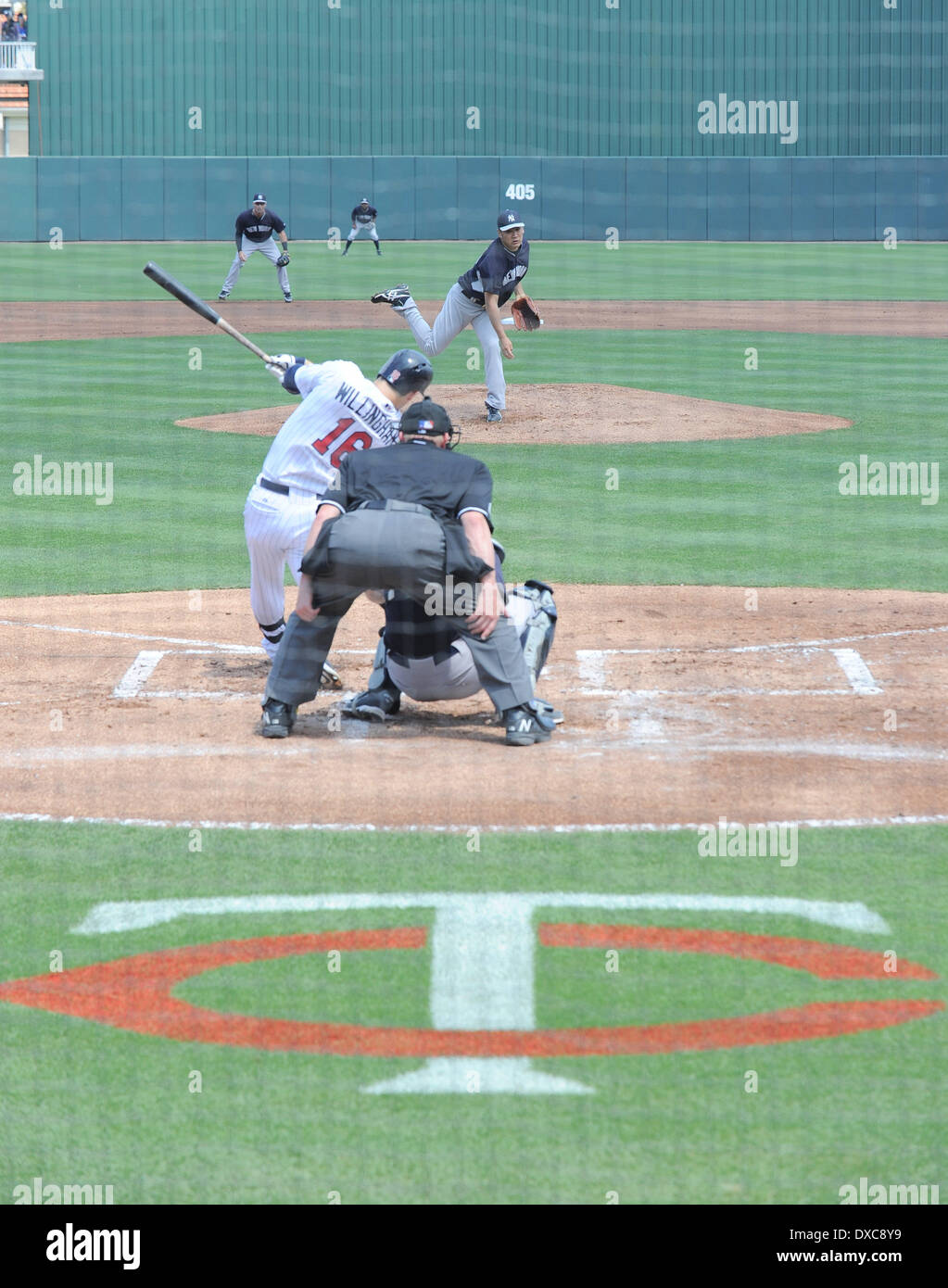 Masahiro Tanaka (Yankees), Josh Willingham (Twins), MARCH 22, 2014 ...