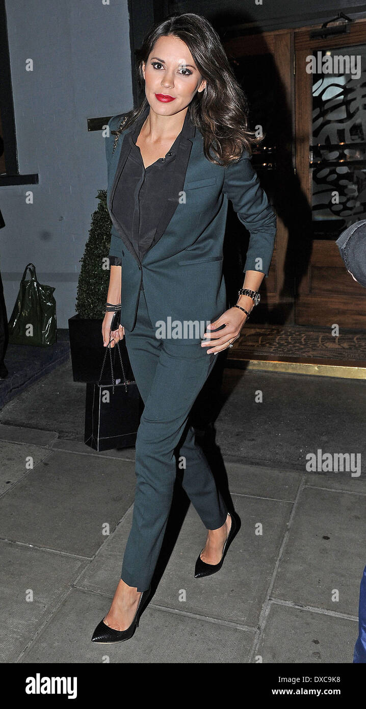 Danielle Lineker leaves Groucho Club in Soho alone. London, England ...