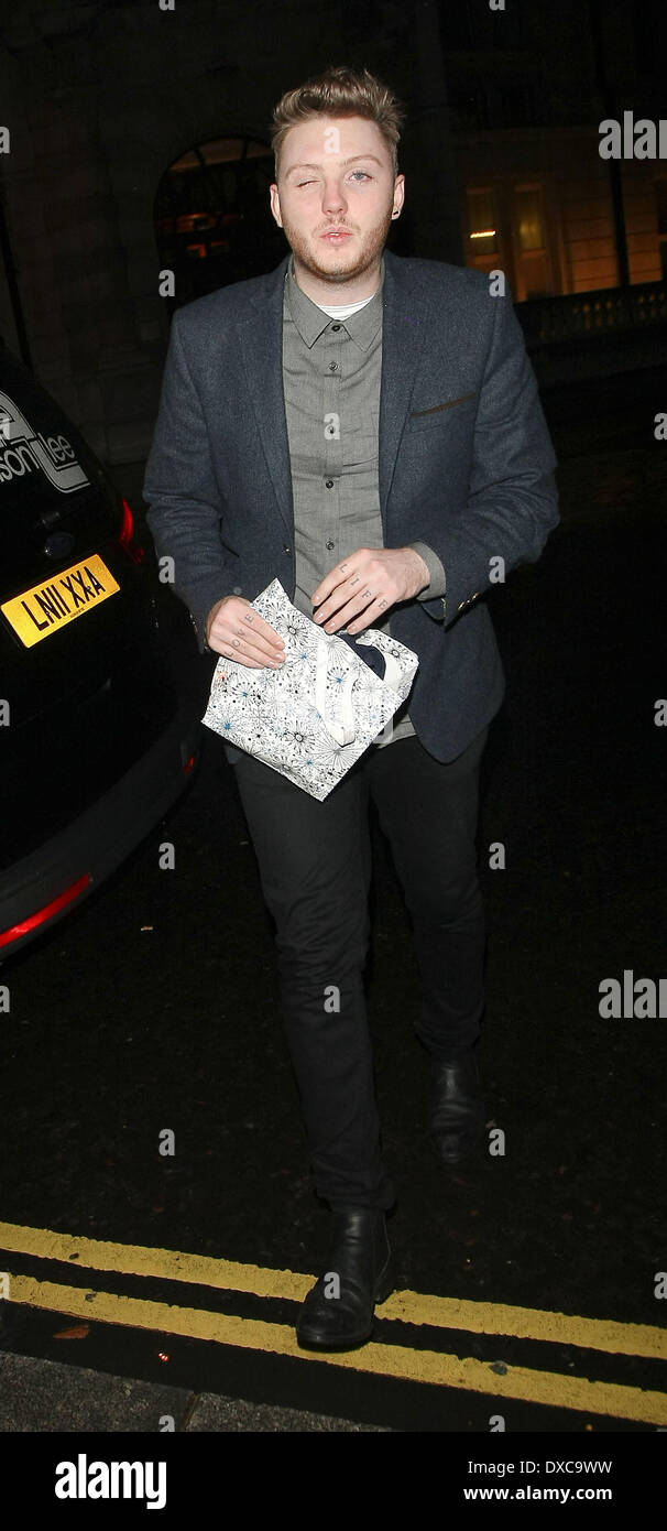 X Factor contestant James Arthur returns to his hotel. London, England ...