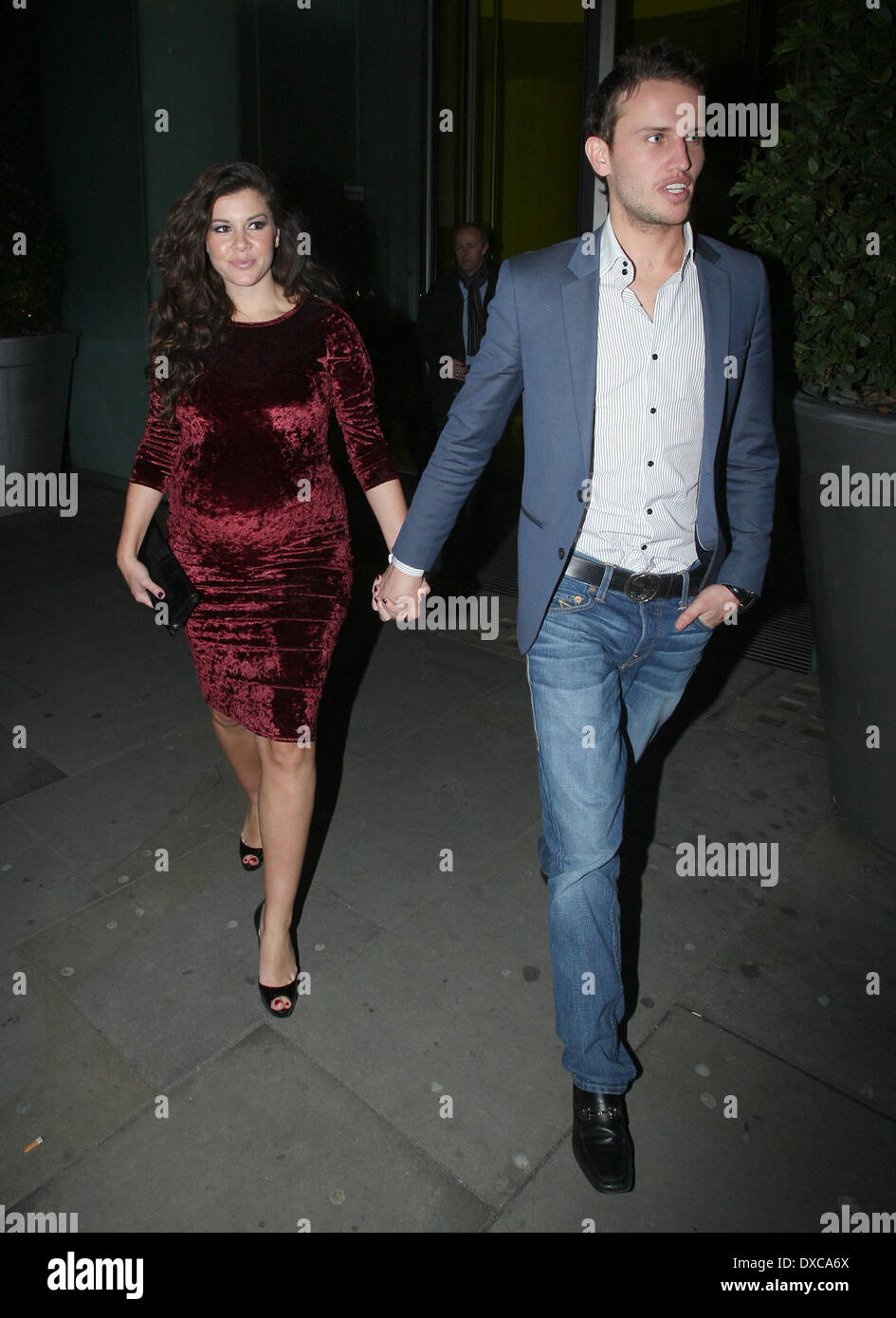 Heavily pregnant Imogen Thomas leaving Asia De Cuba restaurant at St ...