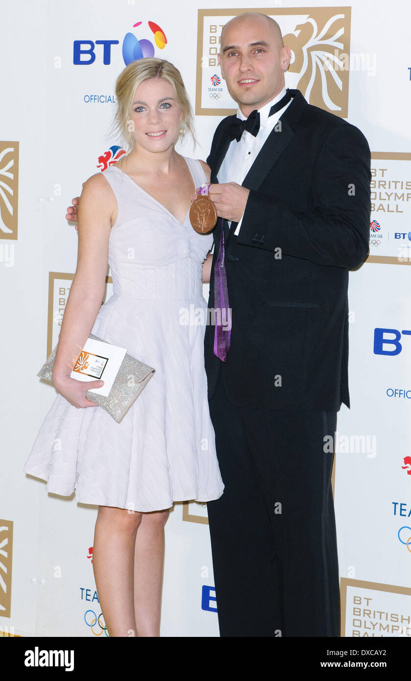 Liam Heath and guest BT British Olympic Ball held at the Grosvenor ...