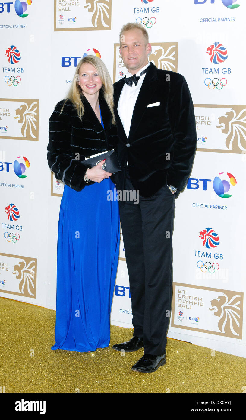Alex Partridge and guest BT British Olympic Ball held at the Grosvenor ...