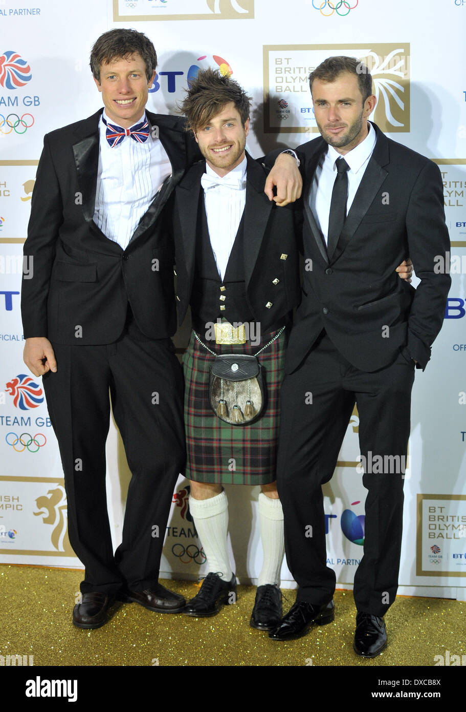Stuart Bithell, Luke Patience and guest BT British Olympic Ball held at ...