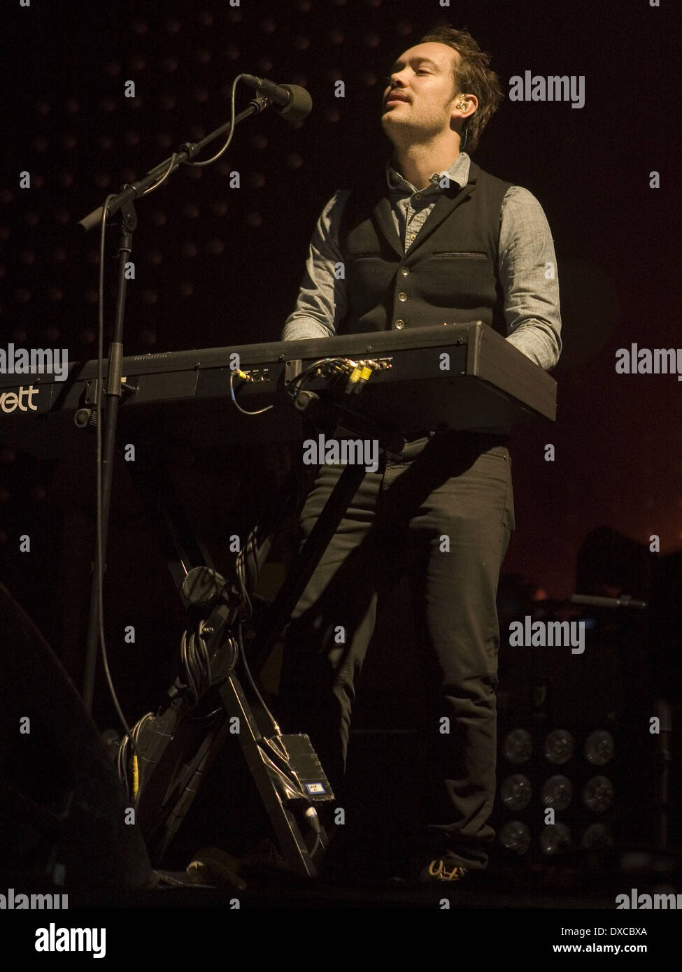 Ben Lovett of Mumford and Sons perfoming a headline set at the SECC ...