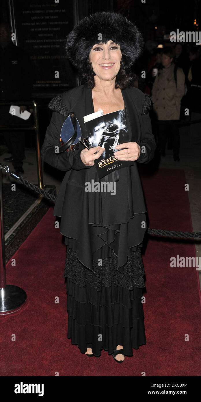 Lesley Joseph at The Bodyguard opening night at the Adelphi Theatre ...