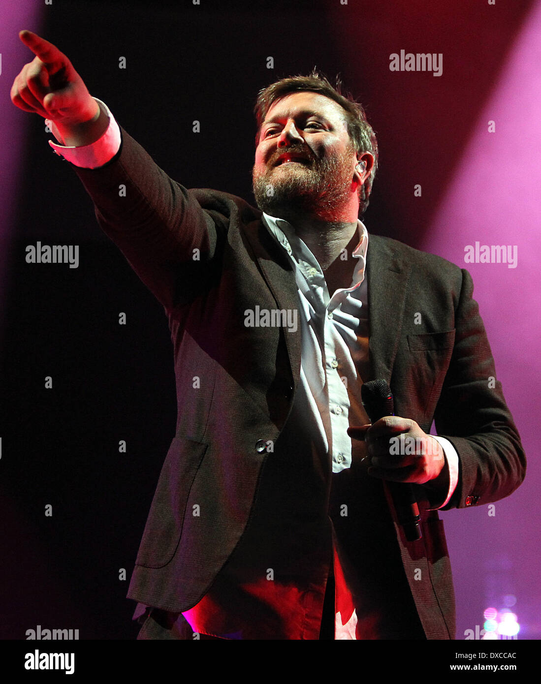 Guy Garvey Elbow perform live at the O2 Arena in Greenwich London ...