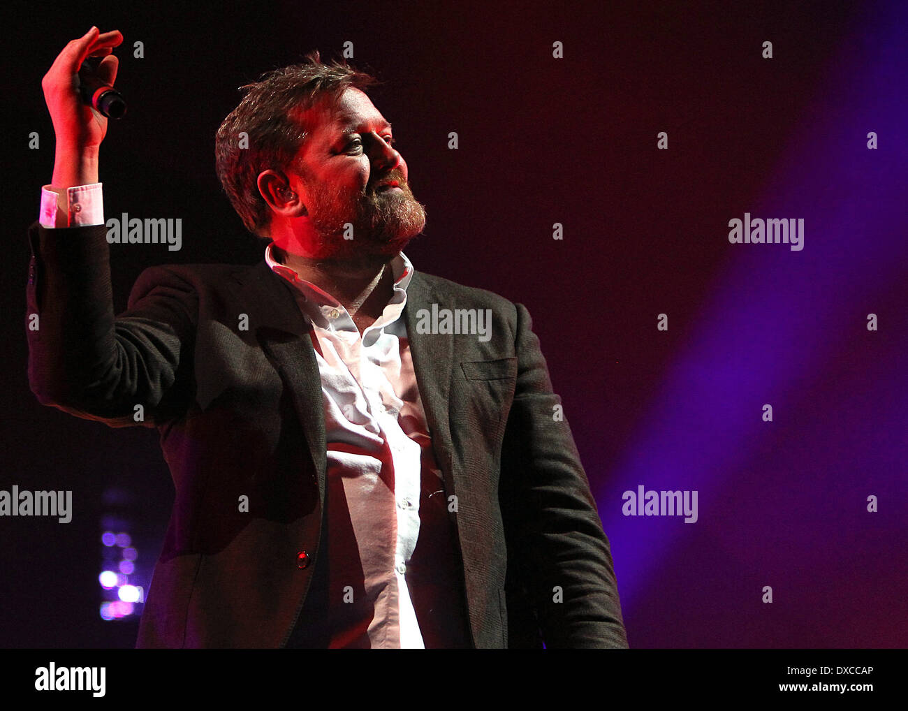 Guy Garvey Elbow perform live at the O2 Arena in Greenwich London ...