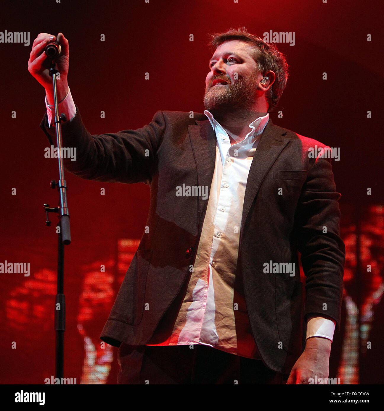 Guy Garvey Elbow perform live at the O2 Arena in Greenwich London ...