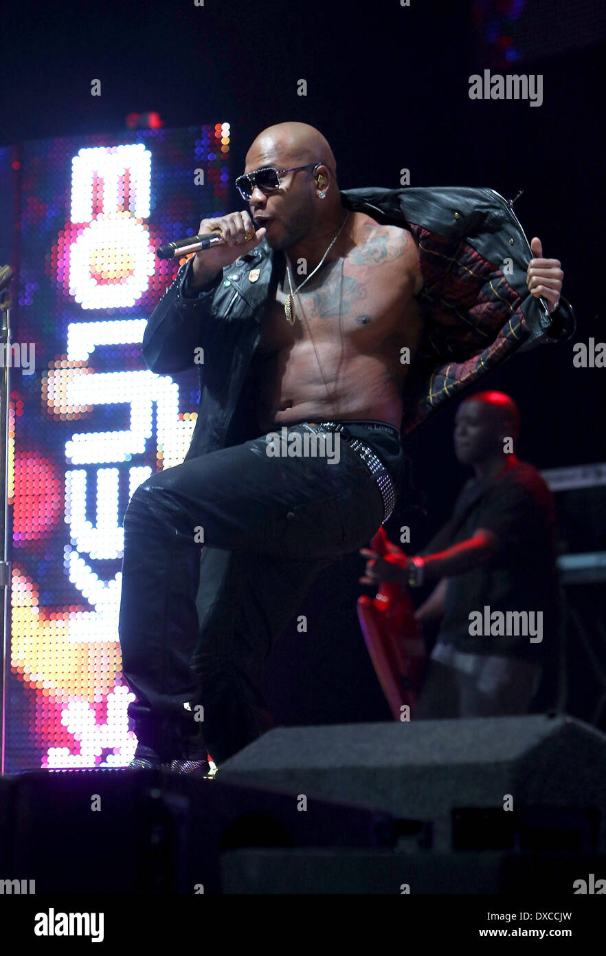 Flo Rida, performing at the Key 103 Jingle Ball at Manchester Arena ...