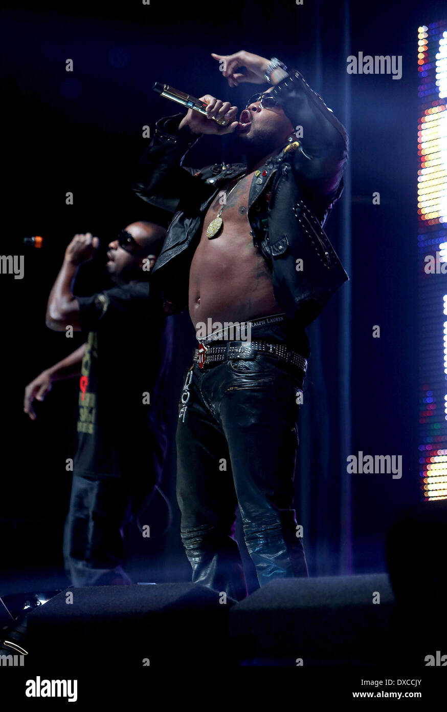 Flo Rida, performing at the Key 103 Jingle Ball at Manchester Arena ...