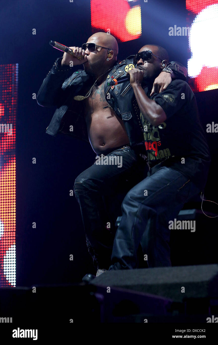 Flo Rida, performing at the Key 103 Jingle Ball at Manchester Arena ...