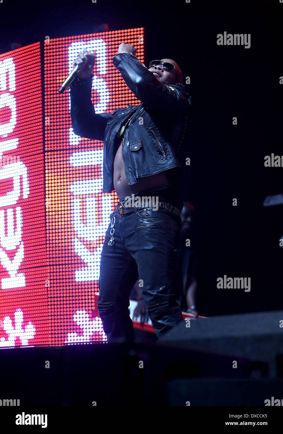 Flo Rida, performing at the Key 103 Jingle Ball at Manchester Arena ...