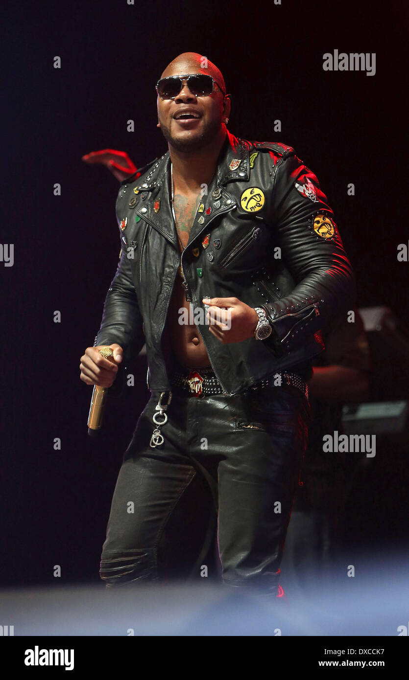 Flo Rida, performing at the Key 103 Jingle Ball at Manchester Arena ...