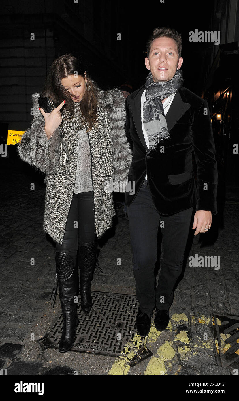 Nick Candy and his wife Holly Valance leaving Loulou's private members ...
