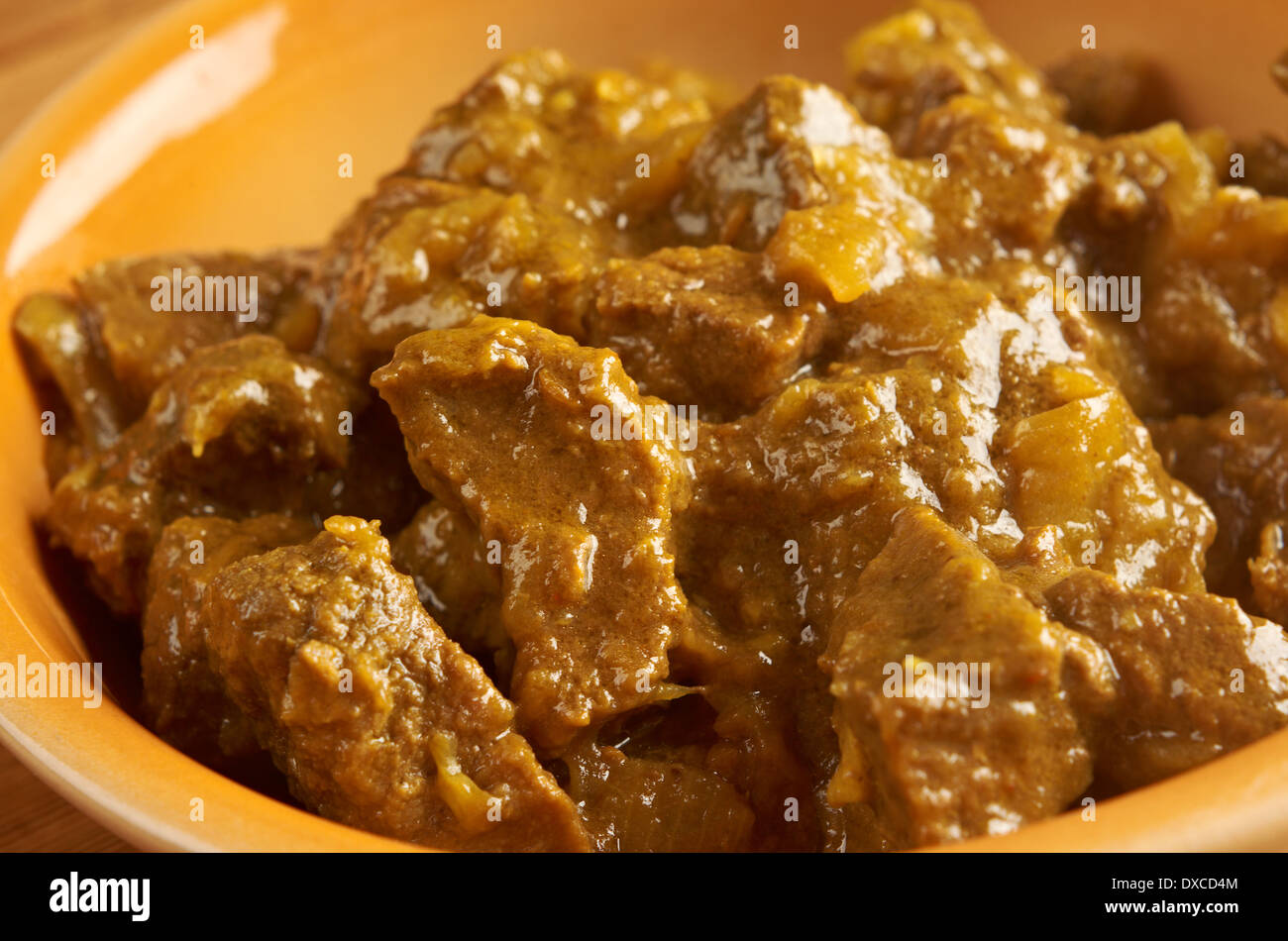 Indian Beef Curry with with basmati rice Stock Photo - Alamy