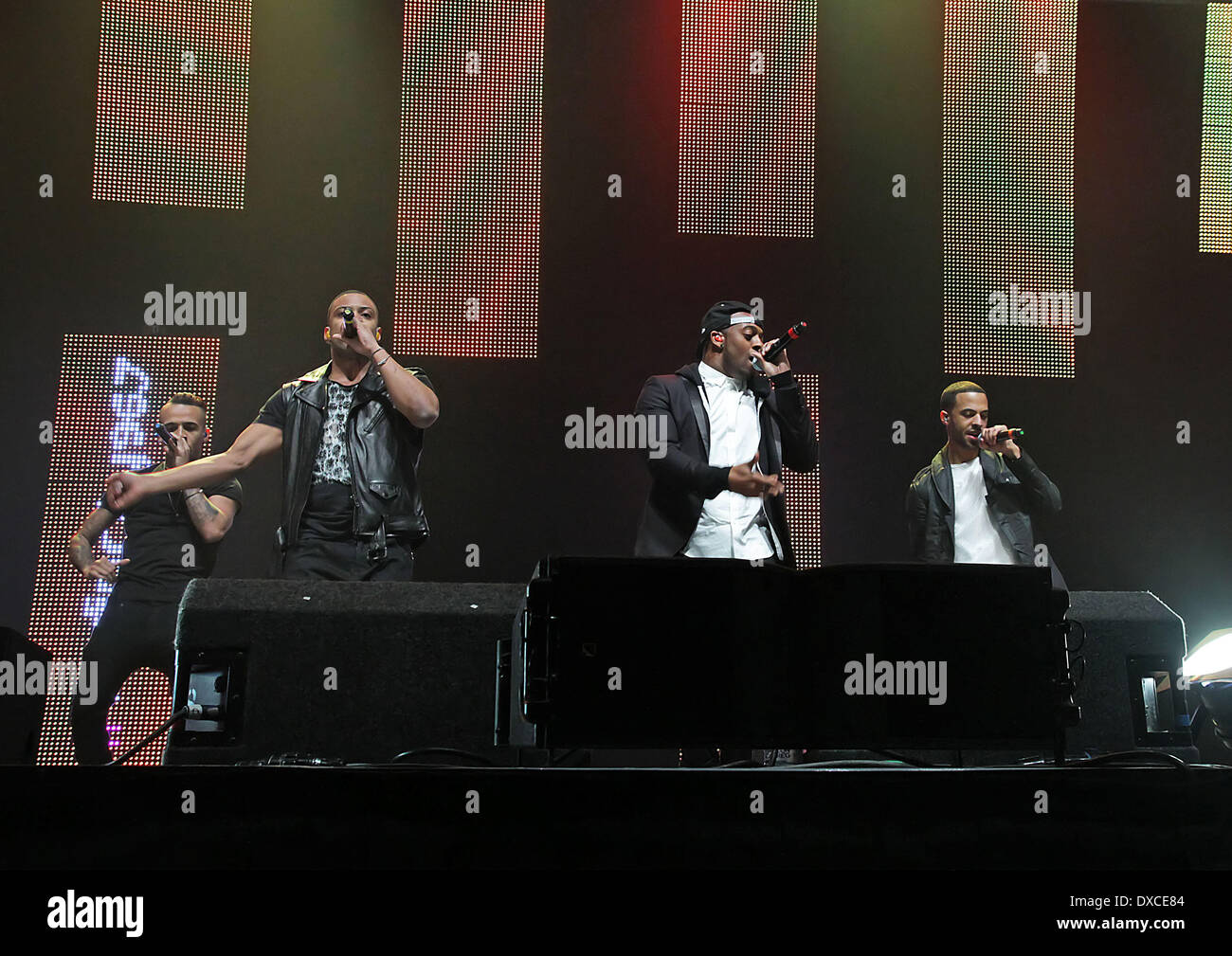 JLS, performing at Radio City Live at the Liverpool Echo Arena ...