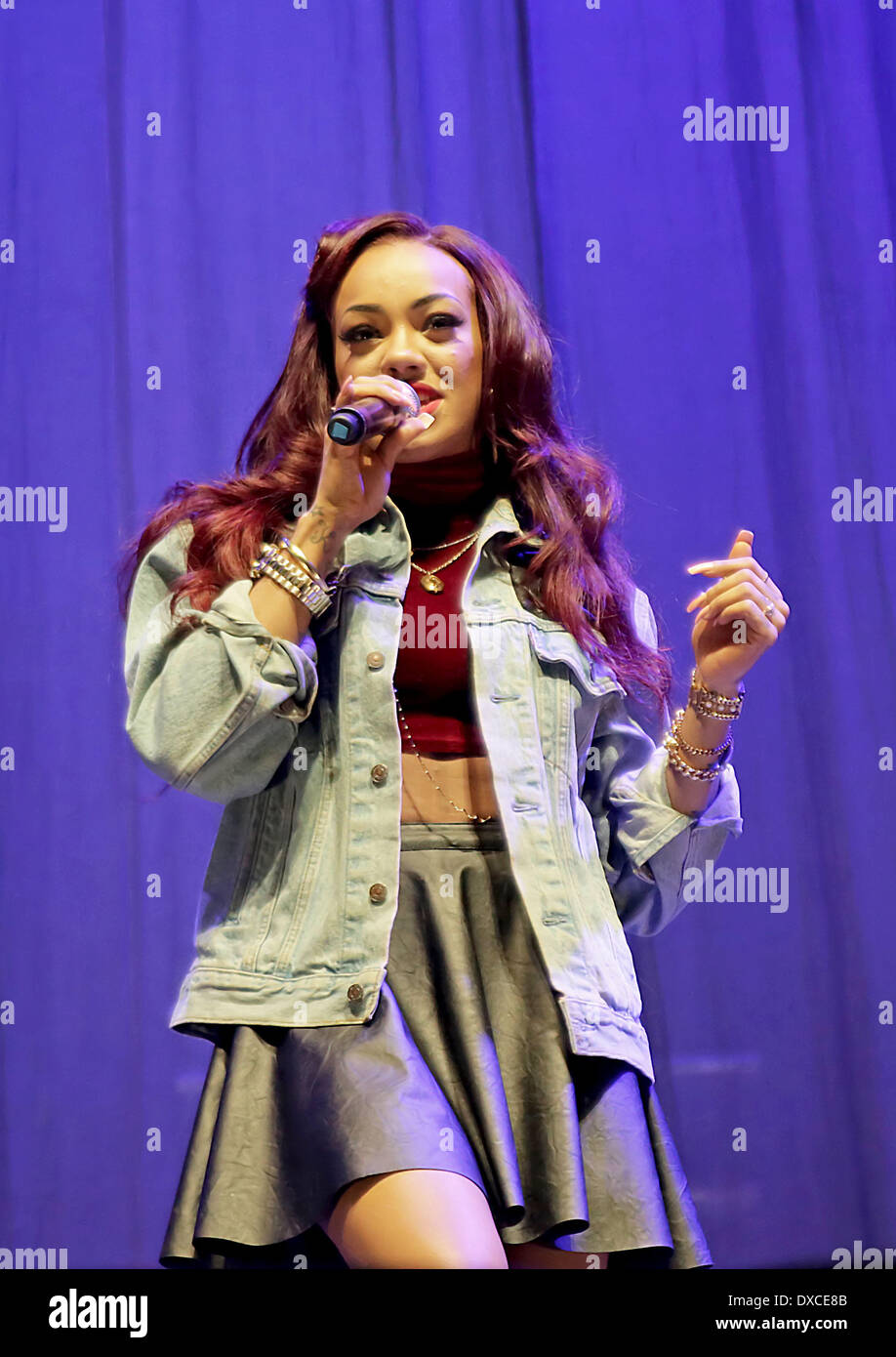 Karis Anderson of Stooshe, performing at Radio City Live at the ...