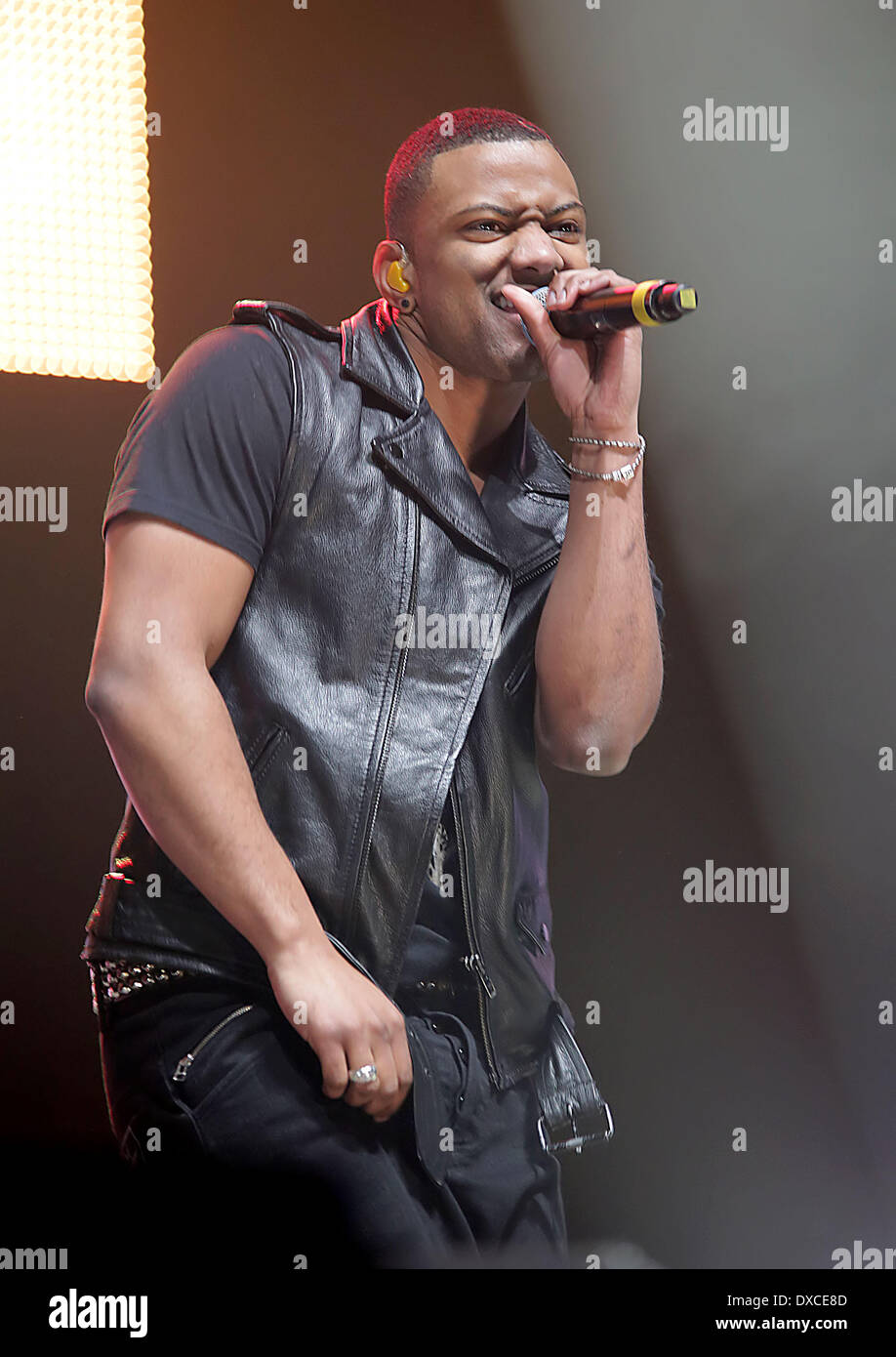Oritse Williams of JLS, performing at Radio City Live at the Liverpool ...