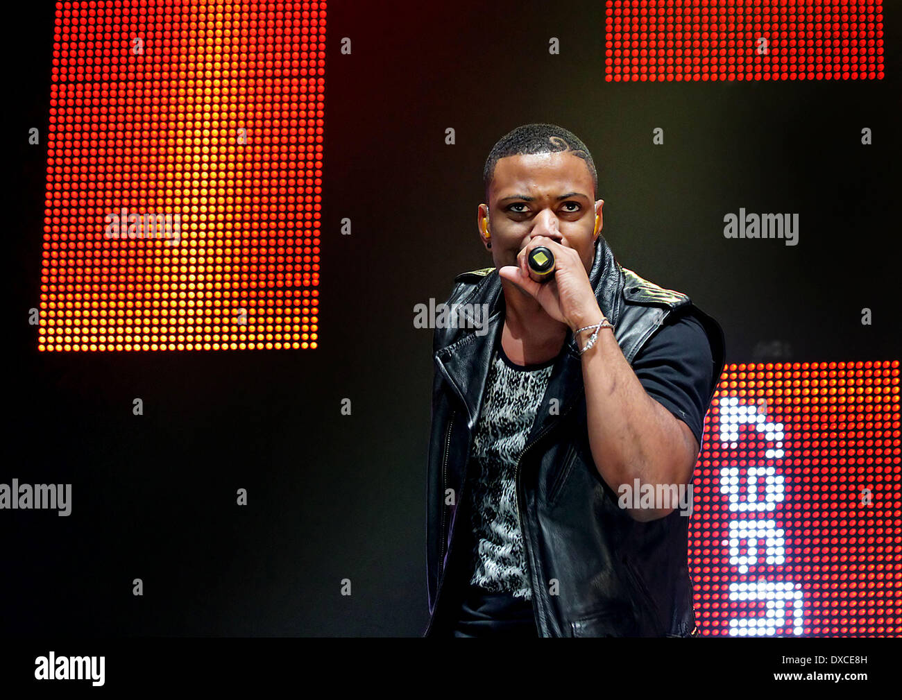 Oritse Williams of JLS, performing at Radio City Live at the Liverpool ...