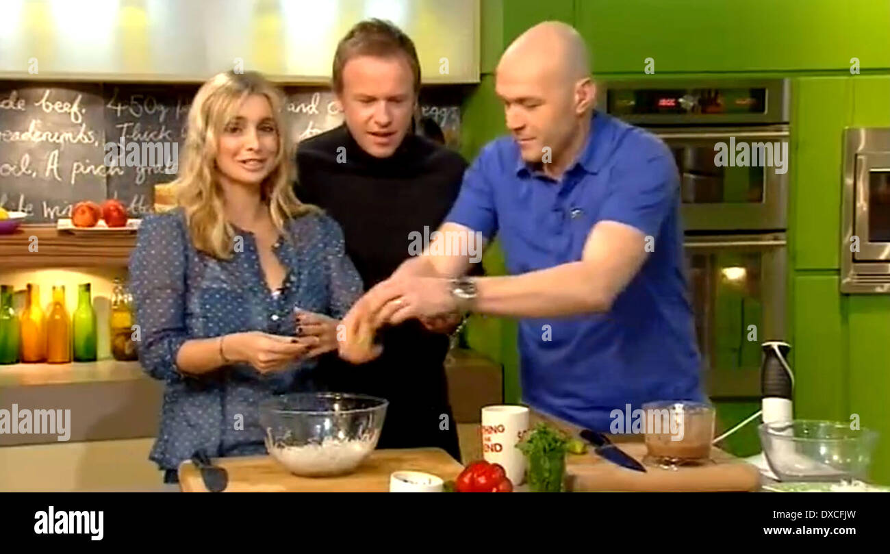 Tim Lovejoy and Louise Redknapp presenting 'Something For the Weekend ...