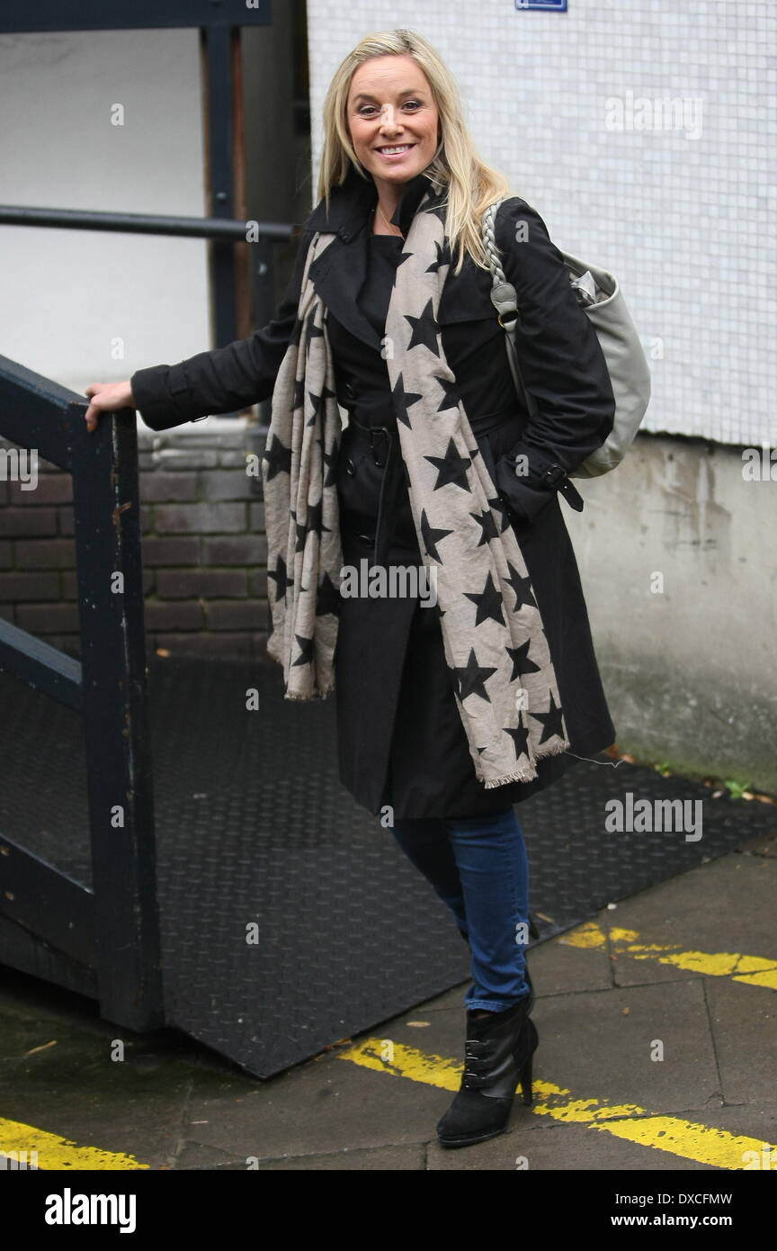 Tamzin Outhwaite outside the ITV studios London, England - 01.10.12 ...
